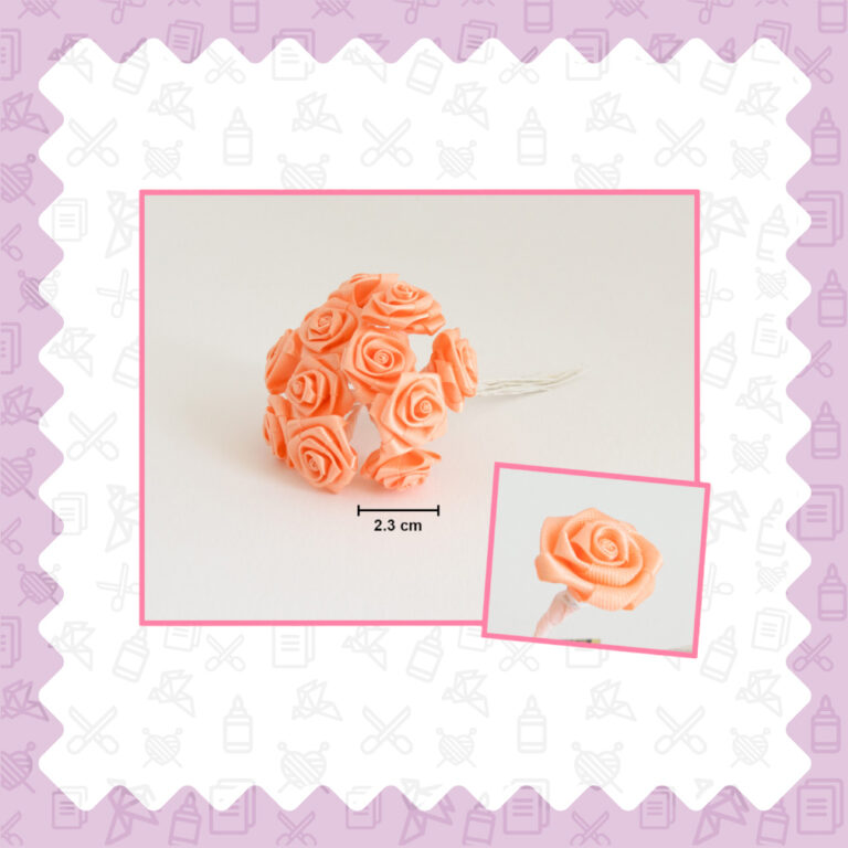 Rosa satinada grande - Melón - Mundo Fénix