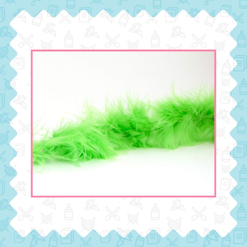 Pluma Marabú - Verde Limón - Mundo Fénix